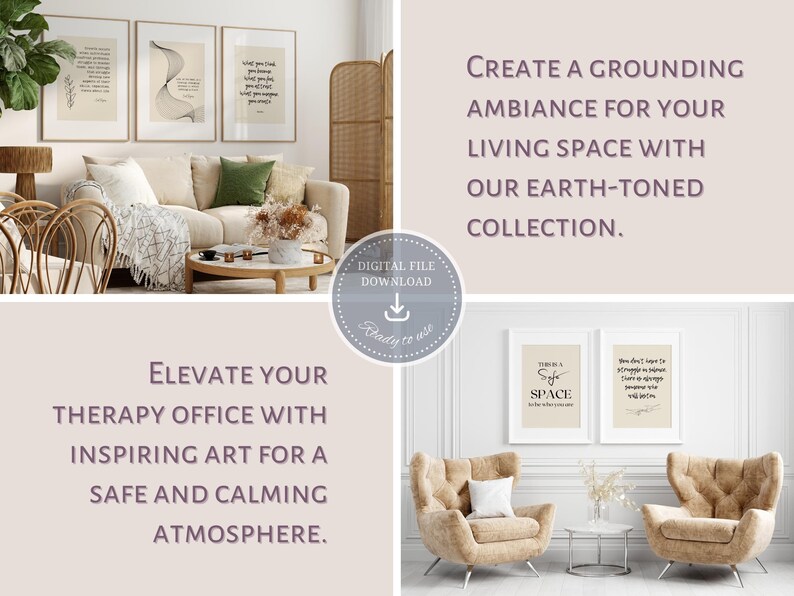 18 Therapist Office Art Decor, Psychologist Print Bundle, Counseling ...