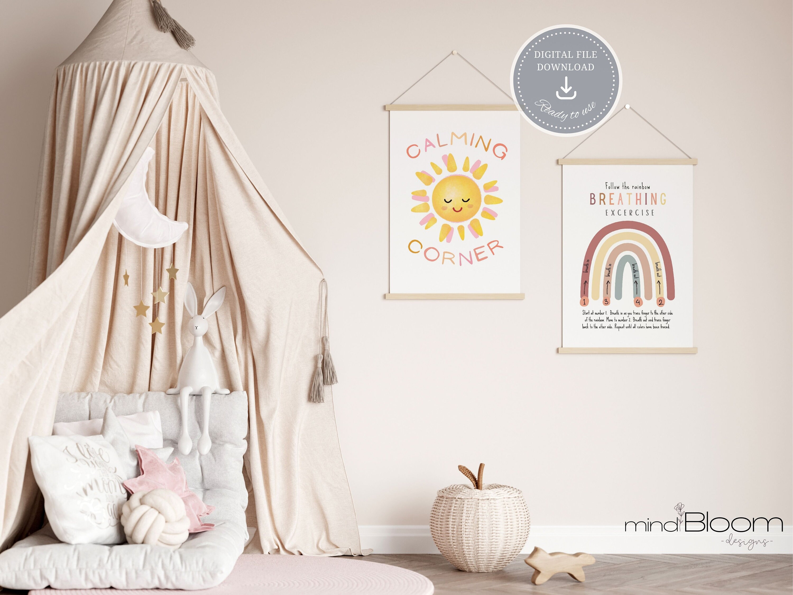 30 Calming Corner, Calm Corner Sign, Classroom Boho Wall Art ...