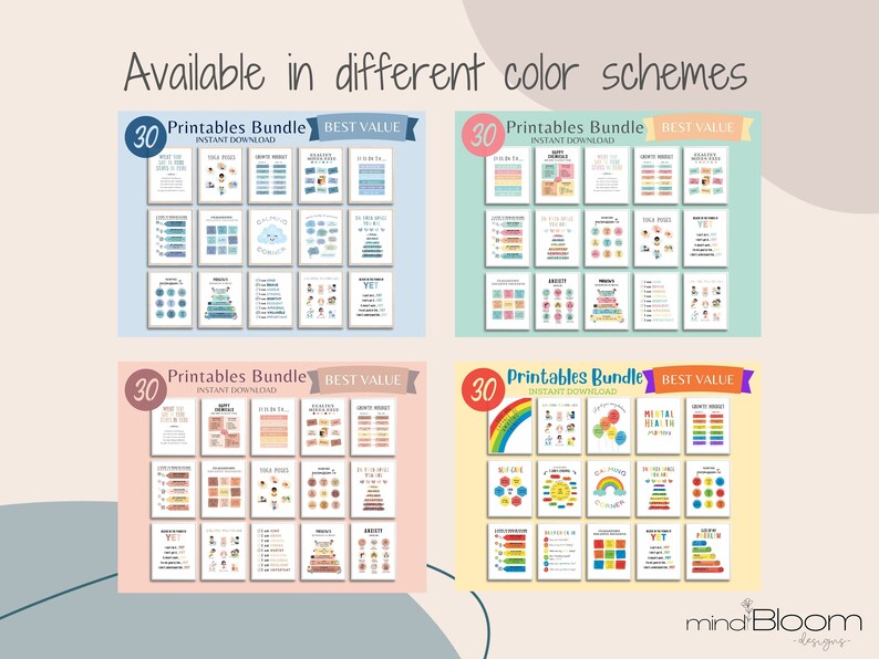 30 Calming Corner Calm Down Printable, Classroom Quiet Space, Mindful ...