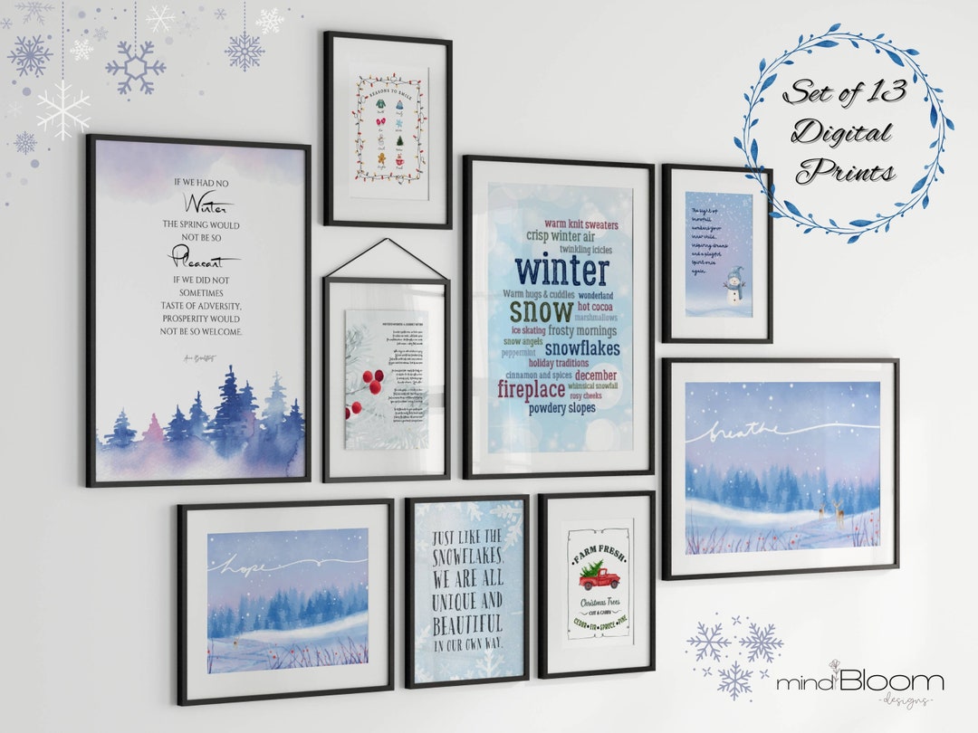 Winter Themed Therapist Office Decor, Seasonal Therapy Art, Counselor ...