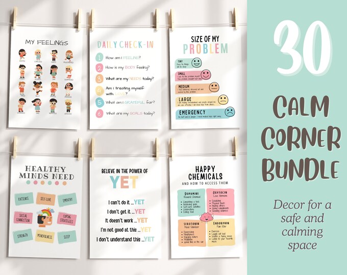 Printable Kids Feelings Regulation Toolkit: Coping Skills, Calm Corner ...