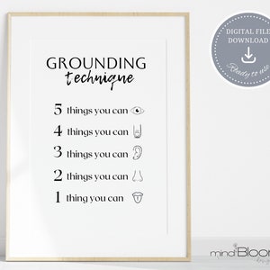 54321, Grounding Technique Poster, Zones of Regulation, Coping Skills ...