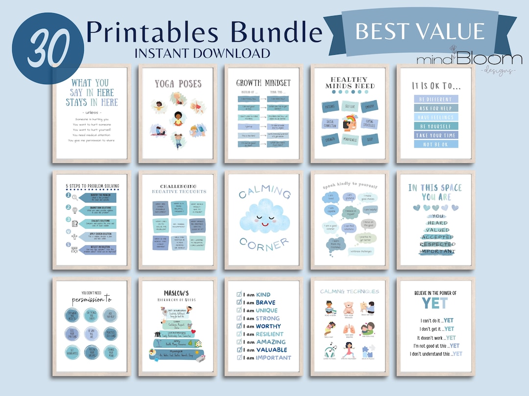 30 Calming Corner, Calm Down Printable, Classroom Decor Wall Art ...