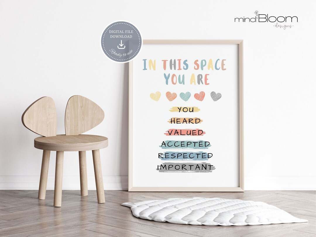 In This Space You Are, Welcome Sign, Therapy Office Decor, This is a ...