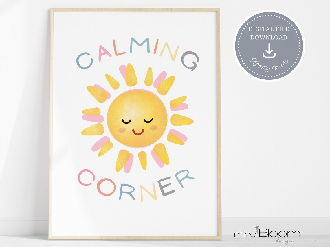 Calm Down Corner Poster Calming Corner Classroom Decor - Etsy Canada
