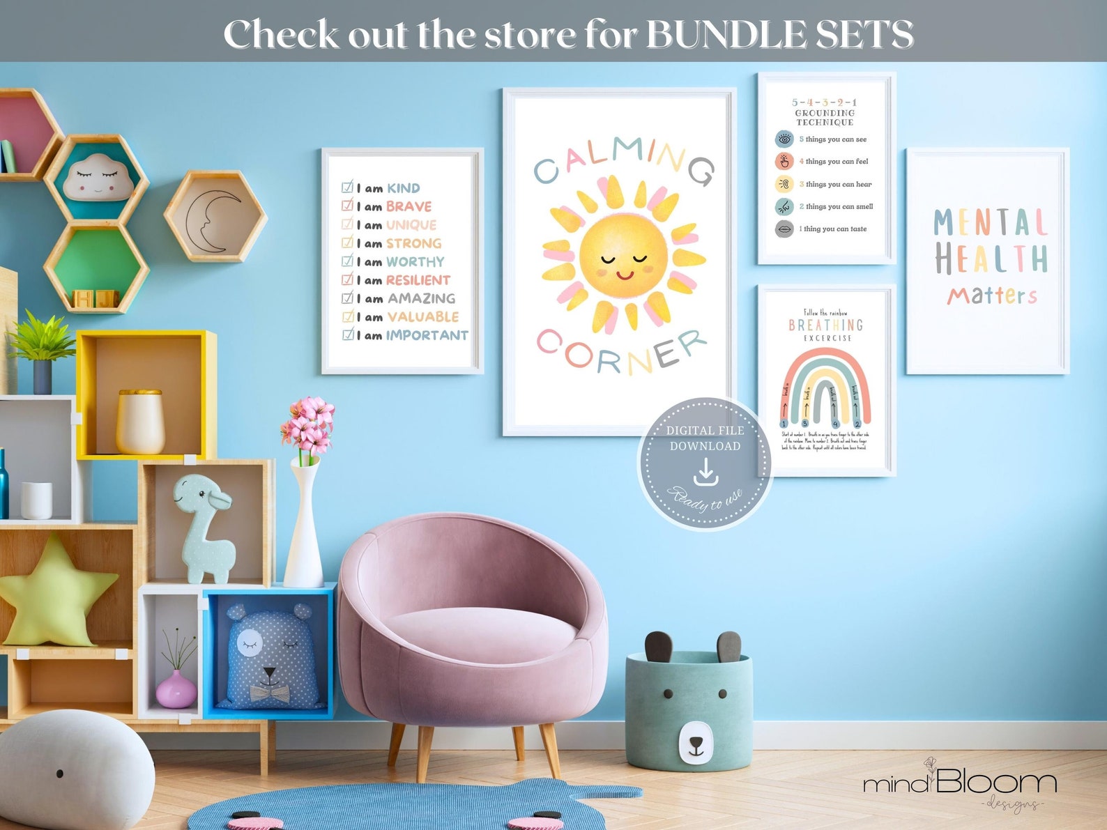 54321 Grounding Technique Poster Coping Skills Therapy - Etsy Canada