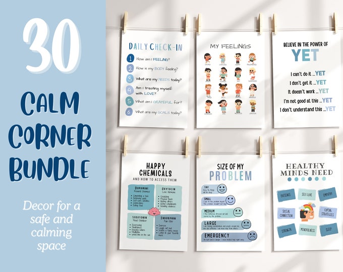 Printable Kids Feelings Regulation Toolkit: Coping Skills, Calm Corner ...