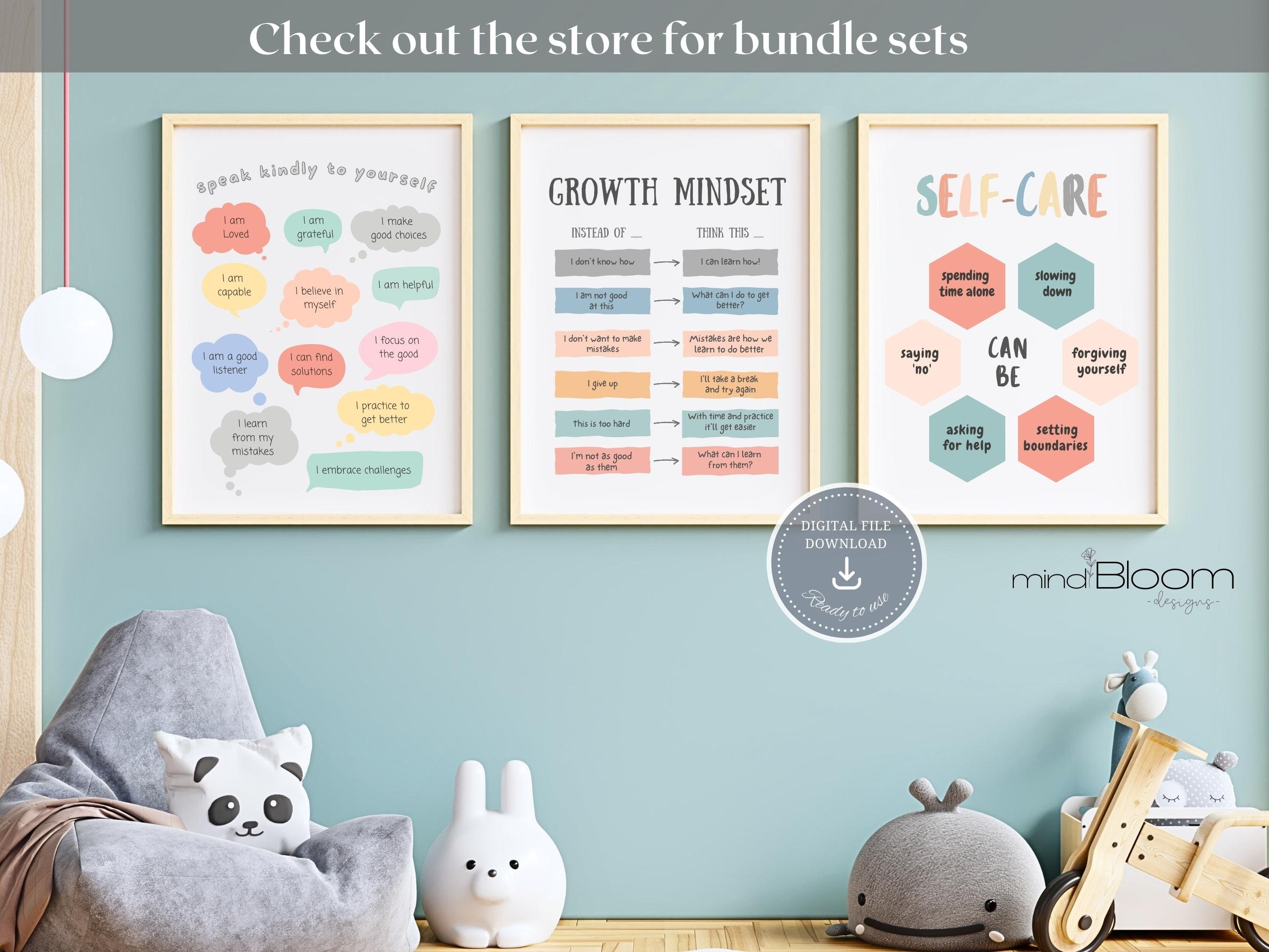 Growth Mindset Poster, Growth Mindset, Therapy Office Decor, Counselor ...