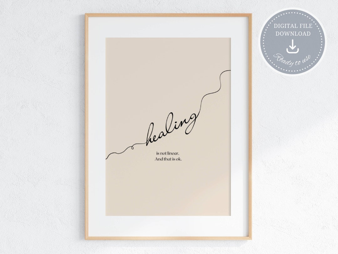 Healing is Not Linear, Self Love Poster, Self Care Poster, Psychologist ...