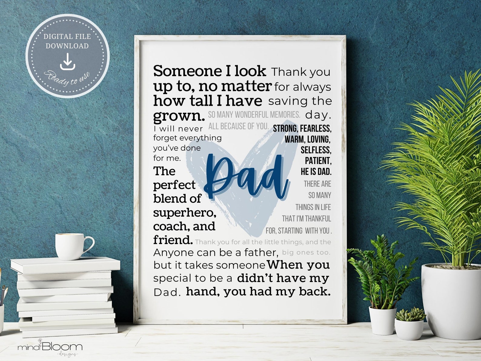 Father's Day Quotes Printable, Father's Day Gift, Gift for Dad, Gift ...