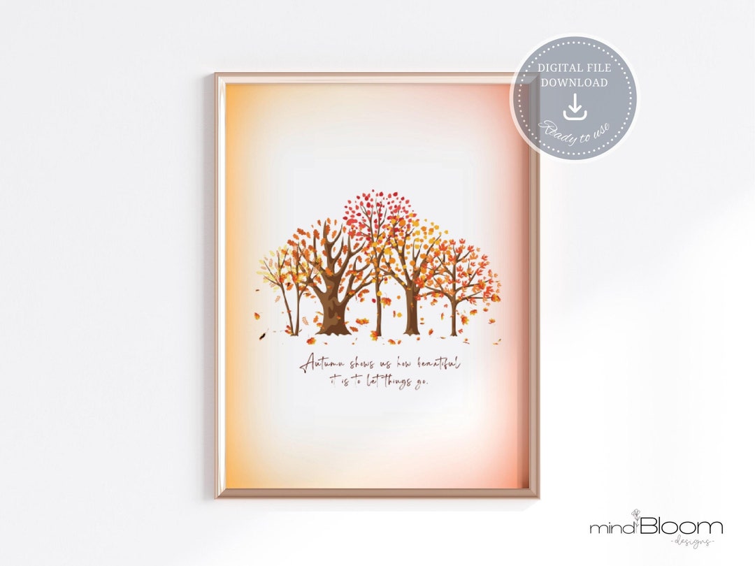 Fall Themed Therapist Office Decor, Seasonal Therapy Art, Autumn Print ...