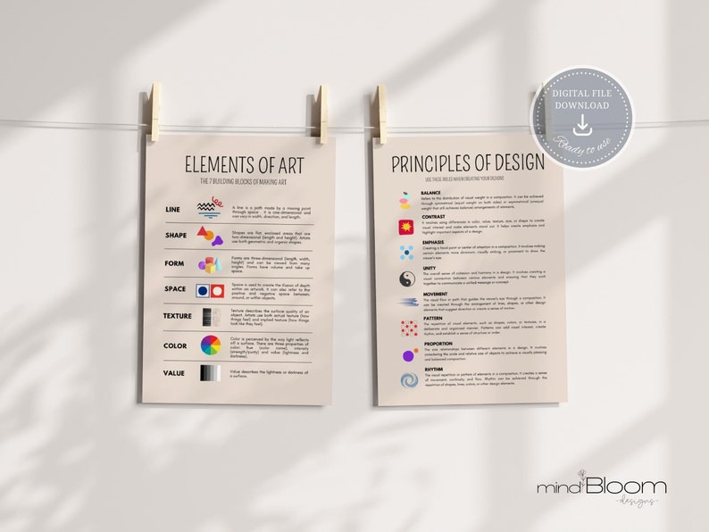 Art Fundamentals Educational Posters Art Classroom Prints - Etsy