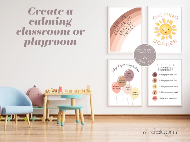30 Calming Corner, Calm Down Printable, Classroom Boho Wall Art ...