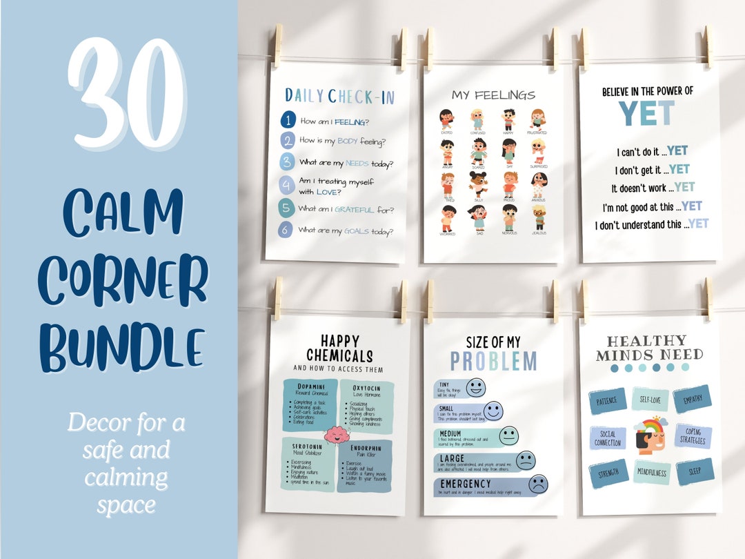 30 Calm Corner Calm Down Printable Classroom Decor Wall Art - Etsy