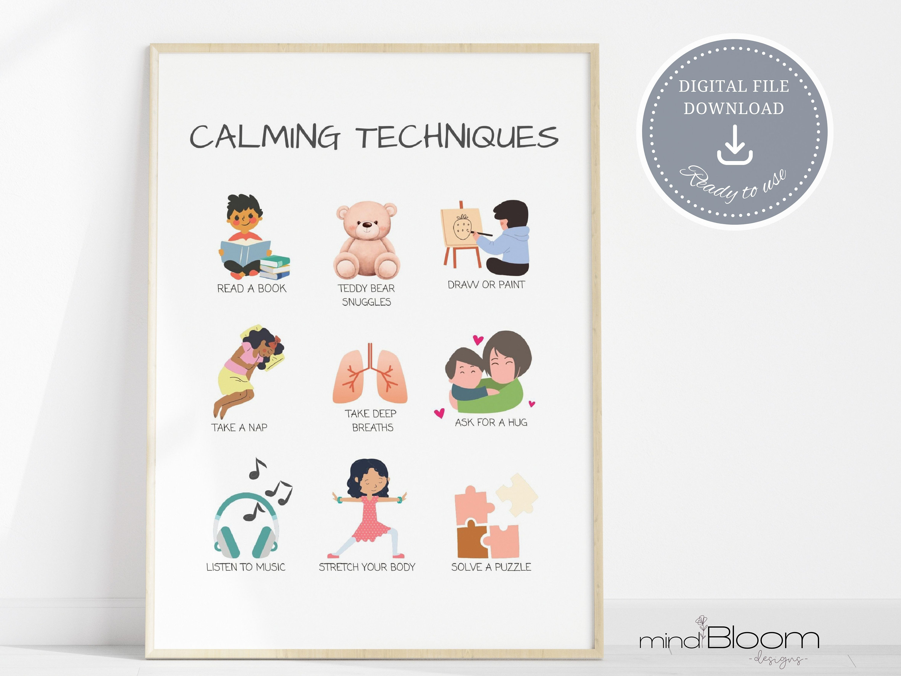Calming Corner Poster, Calming Ideas, Calm Down Corner, Therapy Office ...