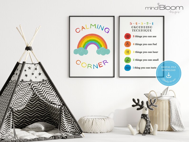 30 Calming Corner, Calm Down Printable, Classroom Rainbow Wall Art ...