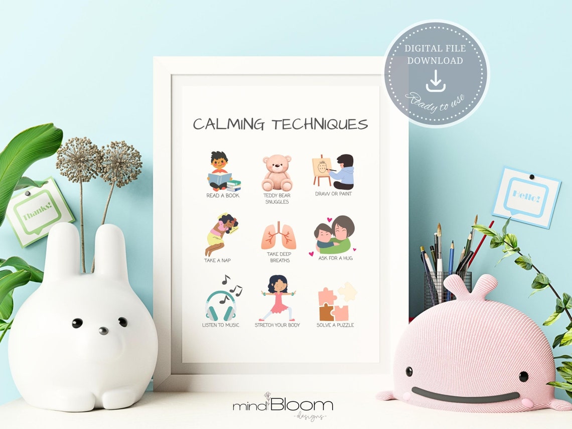 Calming Corner Poster, Calming Ideas, Calm Down Corner, Therapy Office ...