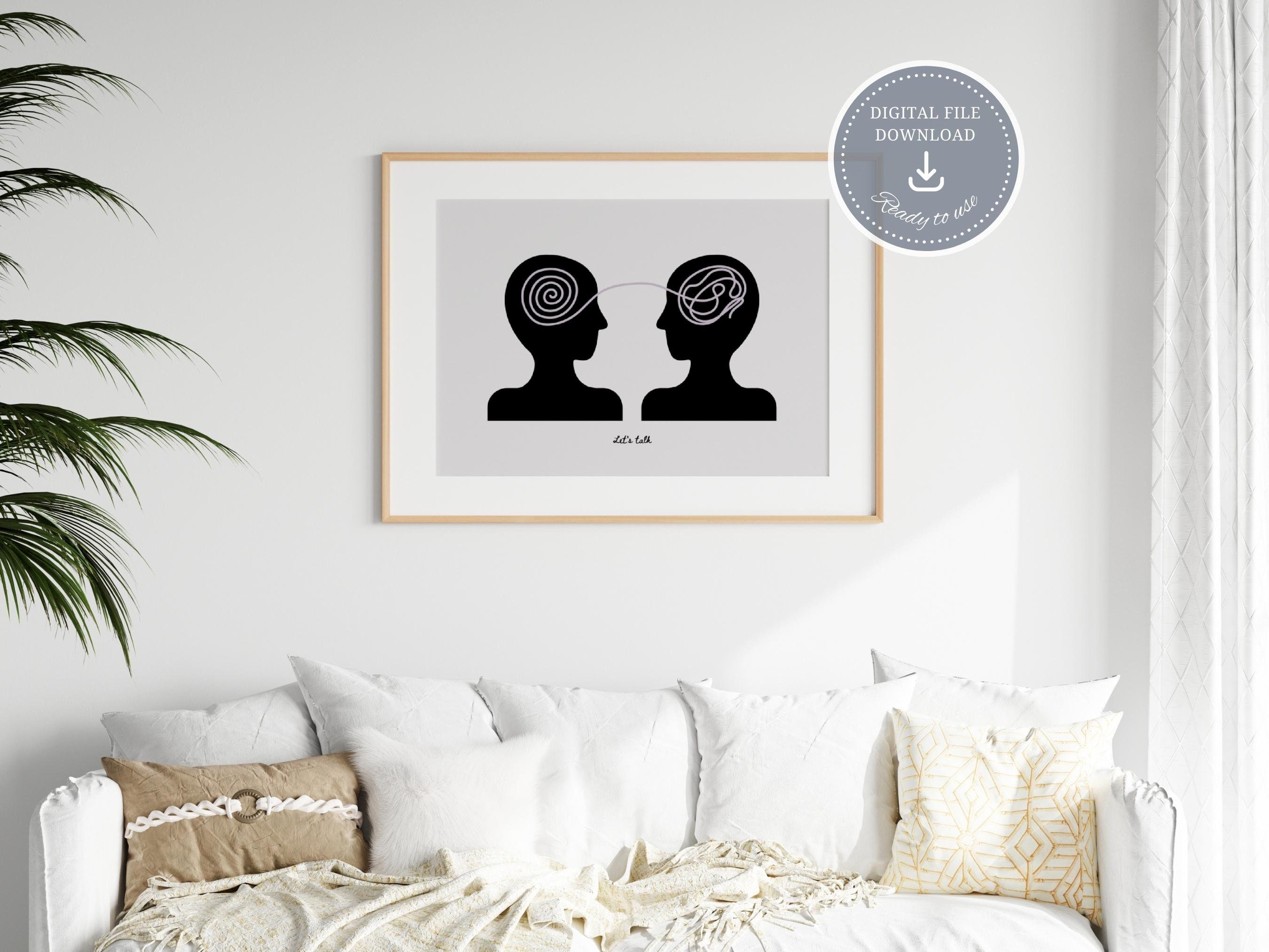 Neutral Therapy Office Decor, Set of 12, Therapist Poster Bundle ...