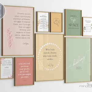18 Therapist Office Art Decor, Psychologist Print Bundle, Counseling ...