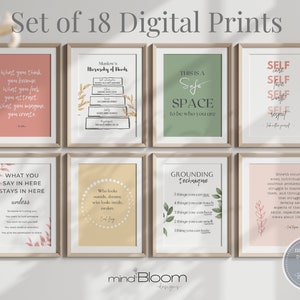 18 Therapist Office Art Decor, Psychologist Print Bundle, Counseling ...