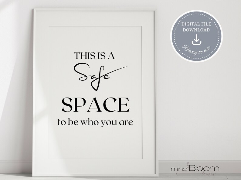 This is a Safe Space Poster Celebrate Diversity Everyone - Etsy