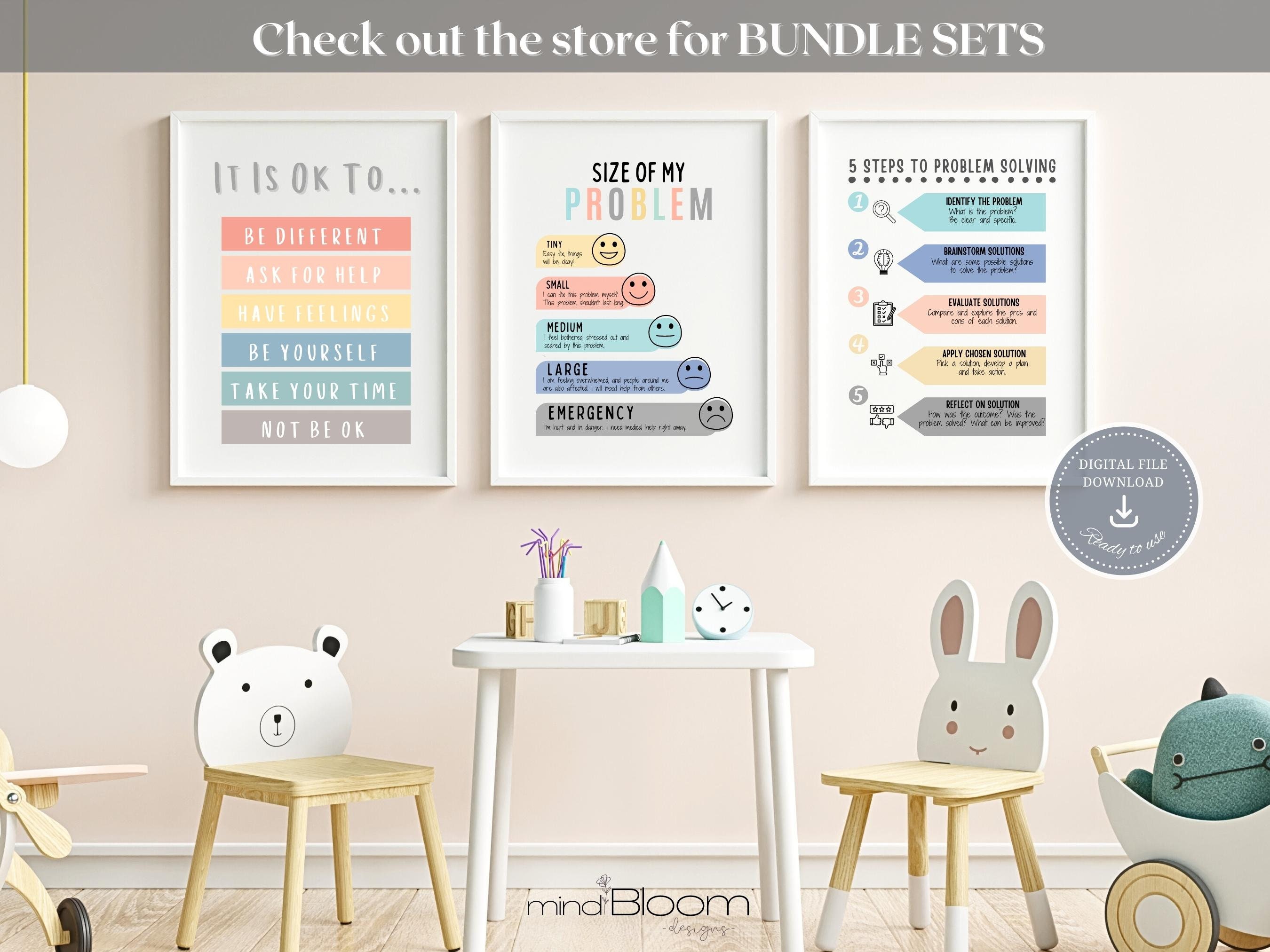 5 Steps Problem Solving Poster, Size of the Problem, Classroom ...