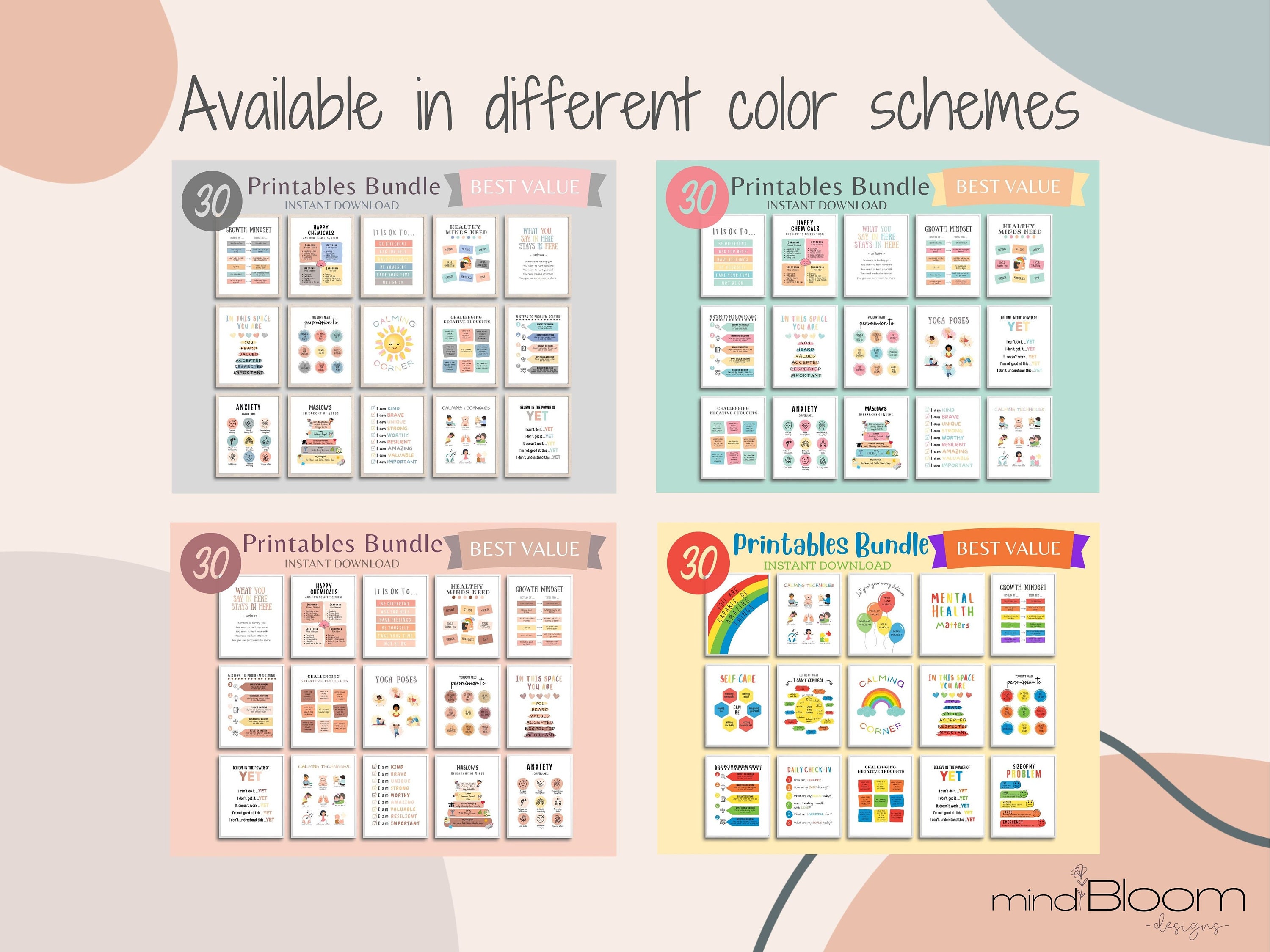 30 Calming Corner, Calm Down Printable, Classroom Decor Wall Art ...