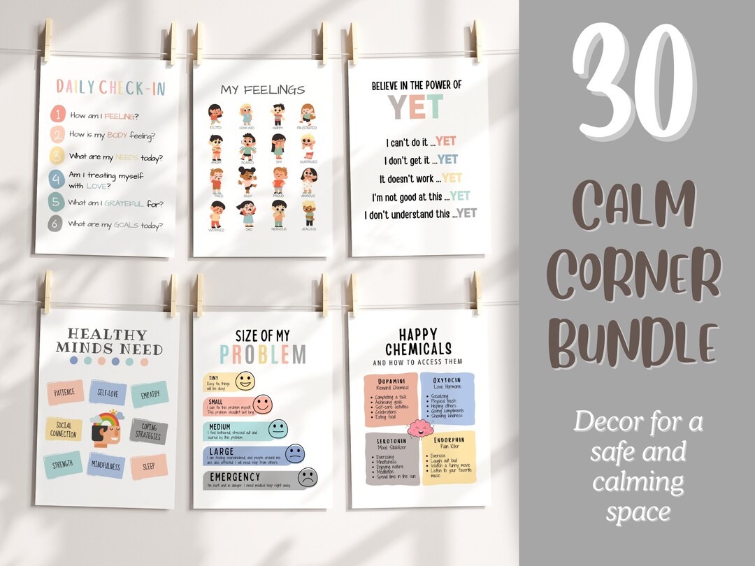 30 Calming Corner Calm Down Printable Calming Corner Classroom ...