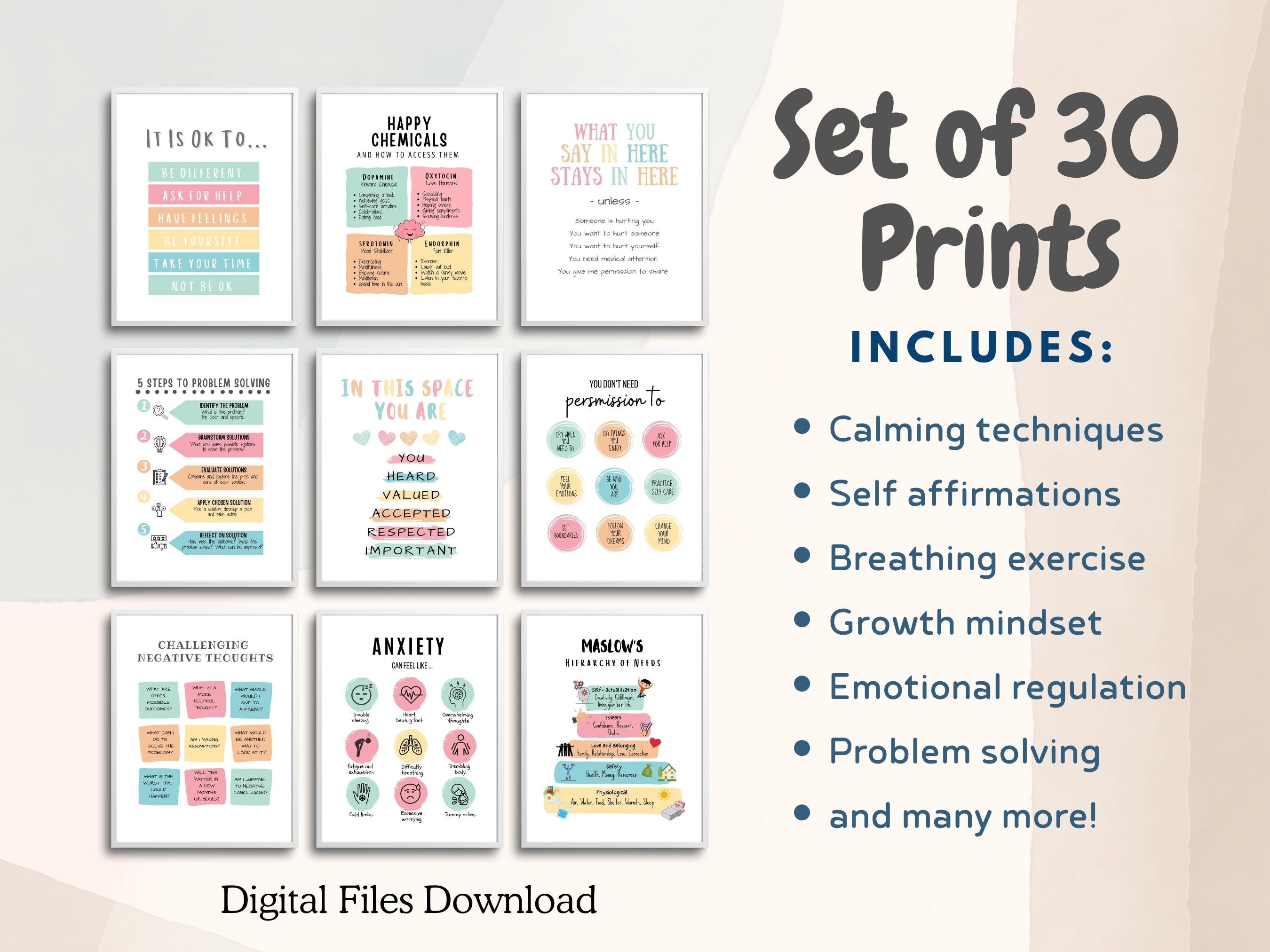 30 Calming Corner, Calm Down Printable, Classroom Decor Wall Art ...