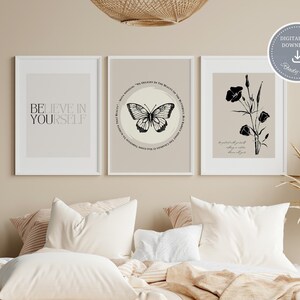 Neutral Therapy Office Decor, Set of 12, Therapist Poster Bundle ...