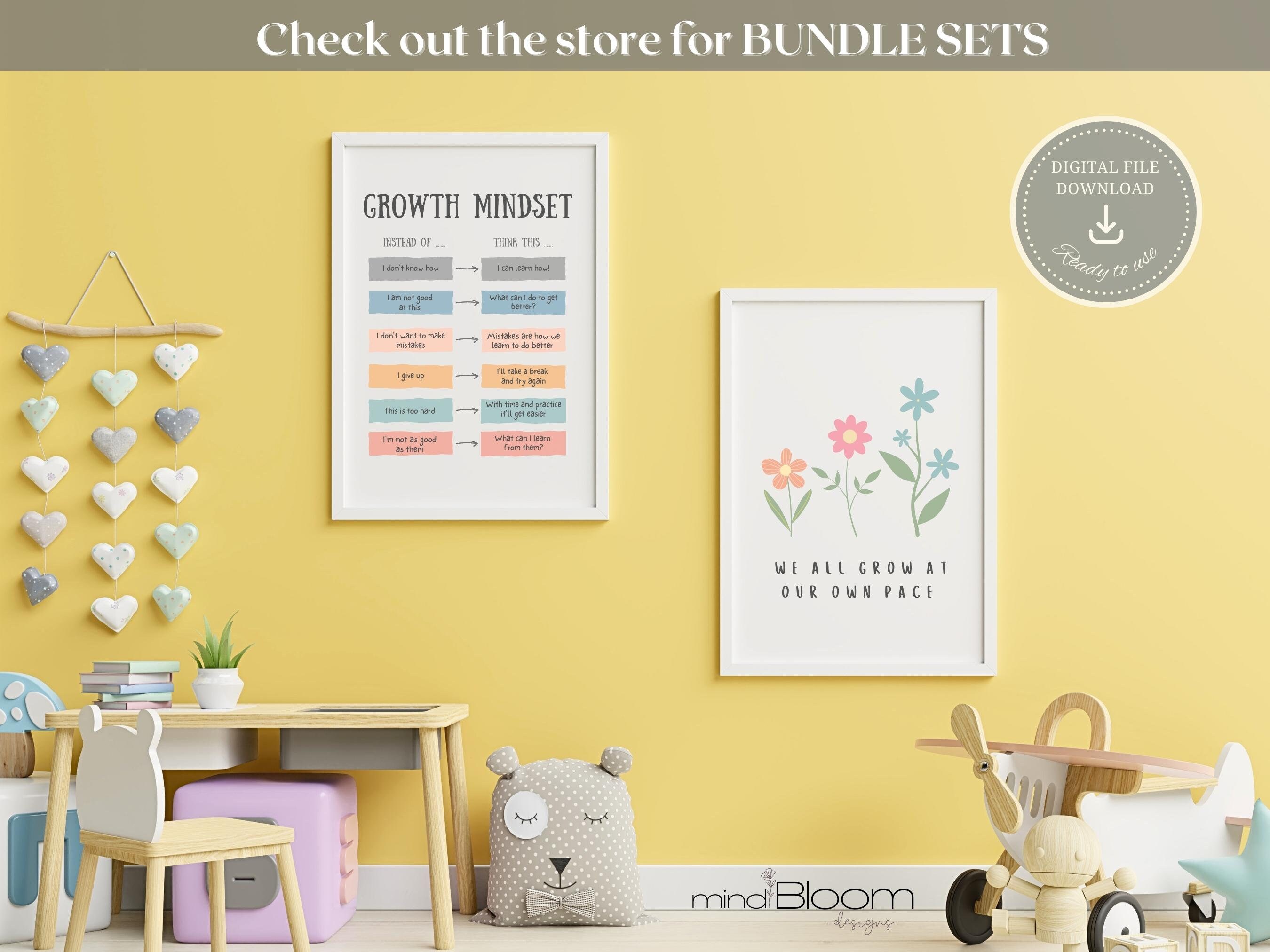 Growth Mindset Poster, Growth Mindset, Therapy Office Decor, Counselor ...