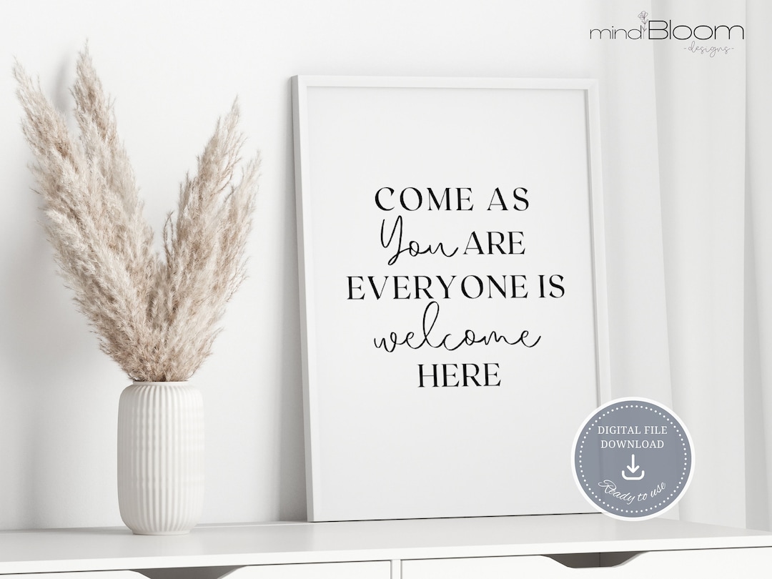 Come as You Are Poster, Therapy Office Decor, Counselling Office Decor ...
