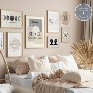 Neutral Therapy Office Decor, Set of 12, Therapist Poster Bundle ...