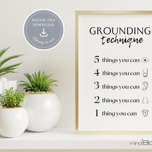 54321, Grounding Technique Poster, Zones of Regulation, Coping Skills ...