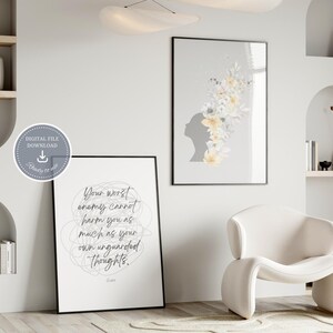 Neutral Therapy Office Decor, Set of 12, Therapist Poster Bundle ...