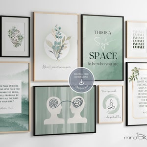 12 Therapist Office Art Decor, Psychologist Print Bundle, Counseling ...