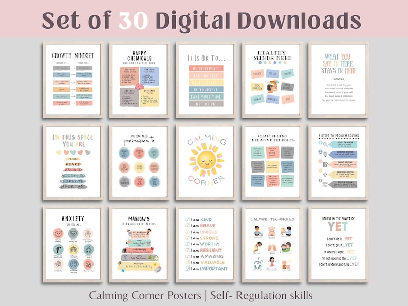 30 Calming Corner Calm Down Printable Calming Corner Classroom ...