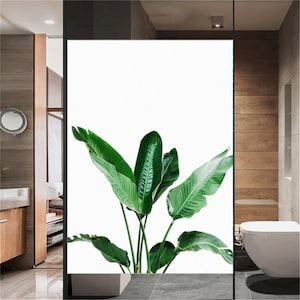 Decorative Windows Film Privacy Plant Leaves Glass Window - Etsy
