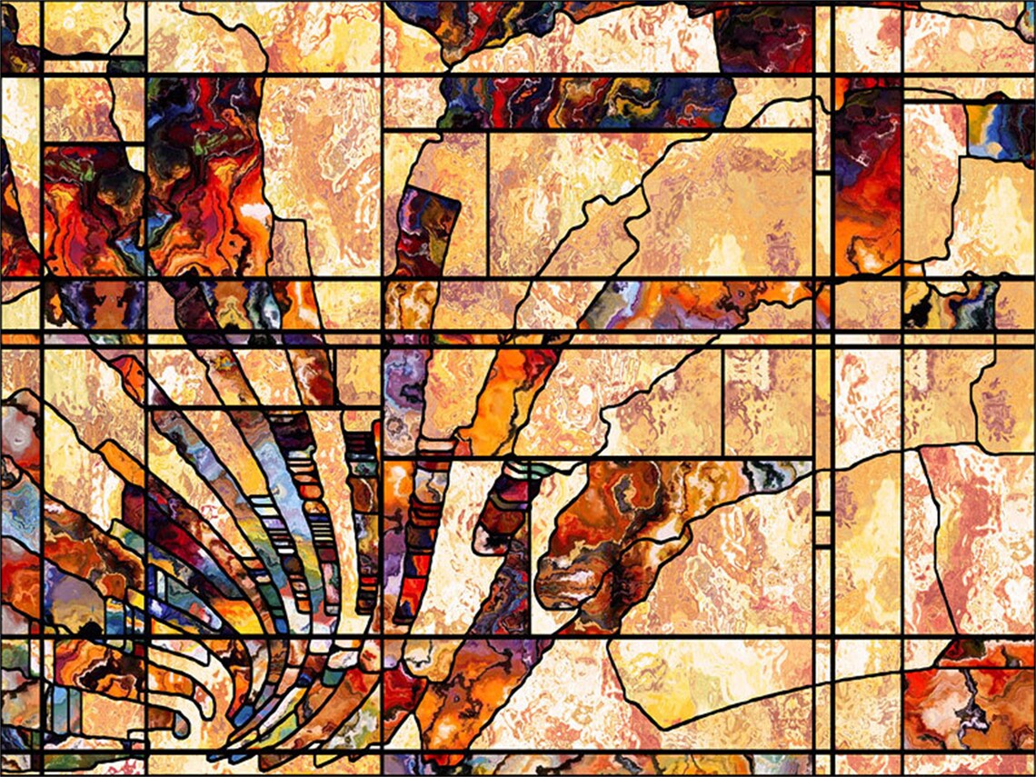 Customized Window Film Stained Frosted Glass Sticker Abstract - Etsy