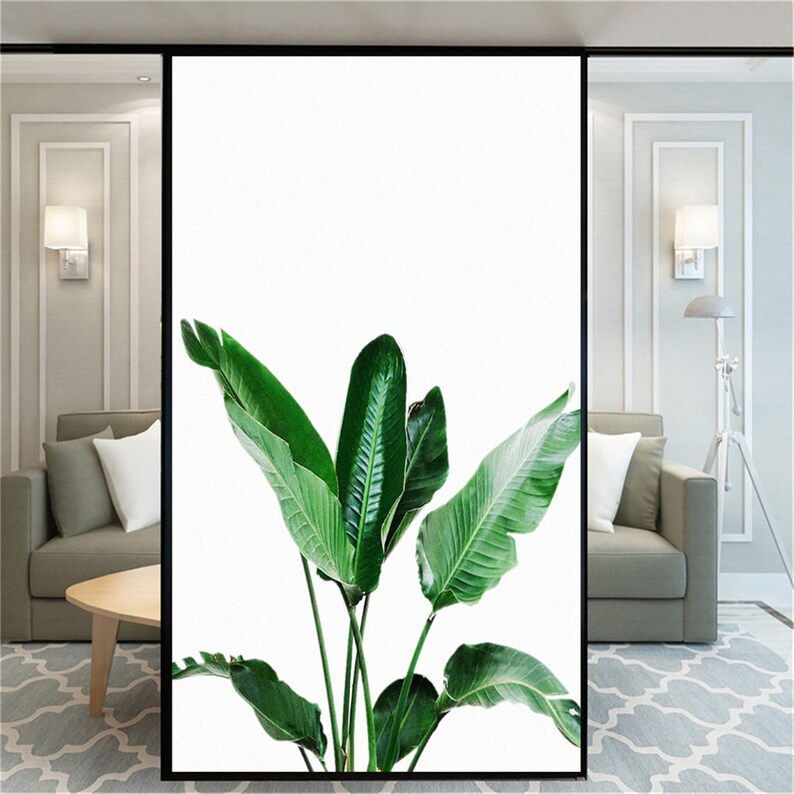 Decorative Windows Film Privacy Plant Leaves Glass Window - Etsy