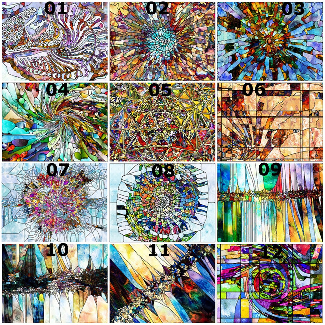 Customized Window Film Stained Frosted Glass Sticker Abstract - Etsy