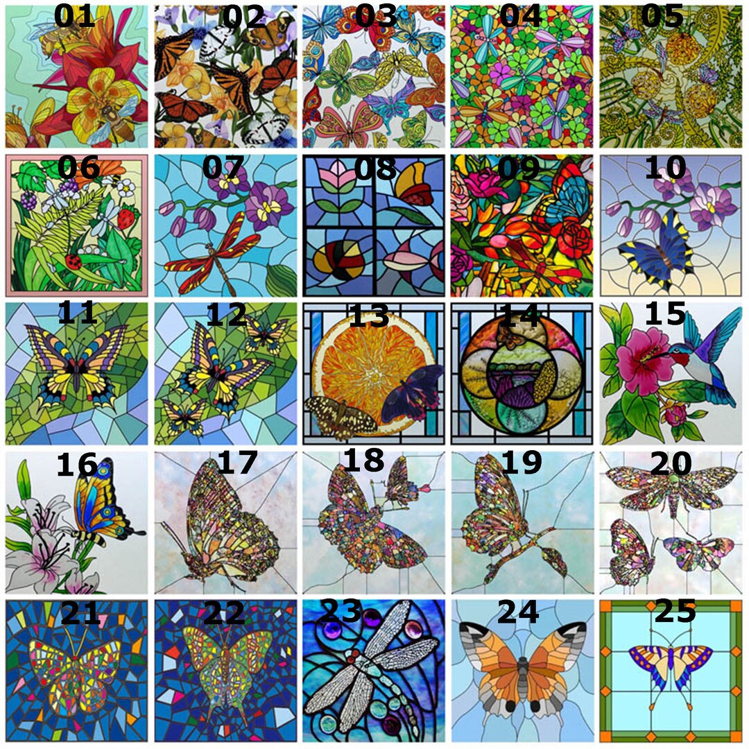 Customized Window Film Frosted Stained Glass Films Static Cling Privacy ...