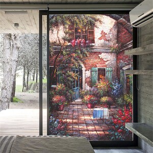 Window Film Privacy Garden Painting Frosted No Glue Glass - Etsy