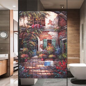 Window Film Privacy Garden Painting Frosted No Glue Glass - Etsy