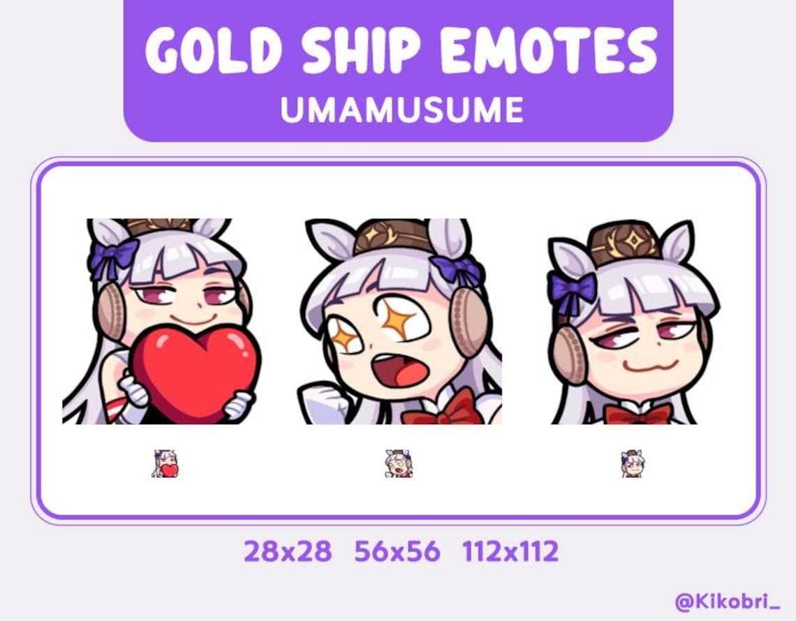 Gold Ship - Umamusume: Pretty Derby | Emotes for Twitch & Discord - Etsy