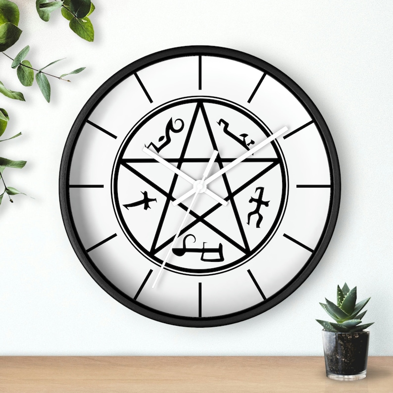 Supernatural Devil's Trap Symbol Wall Clock Winchesters Ghosts Demons ...