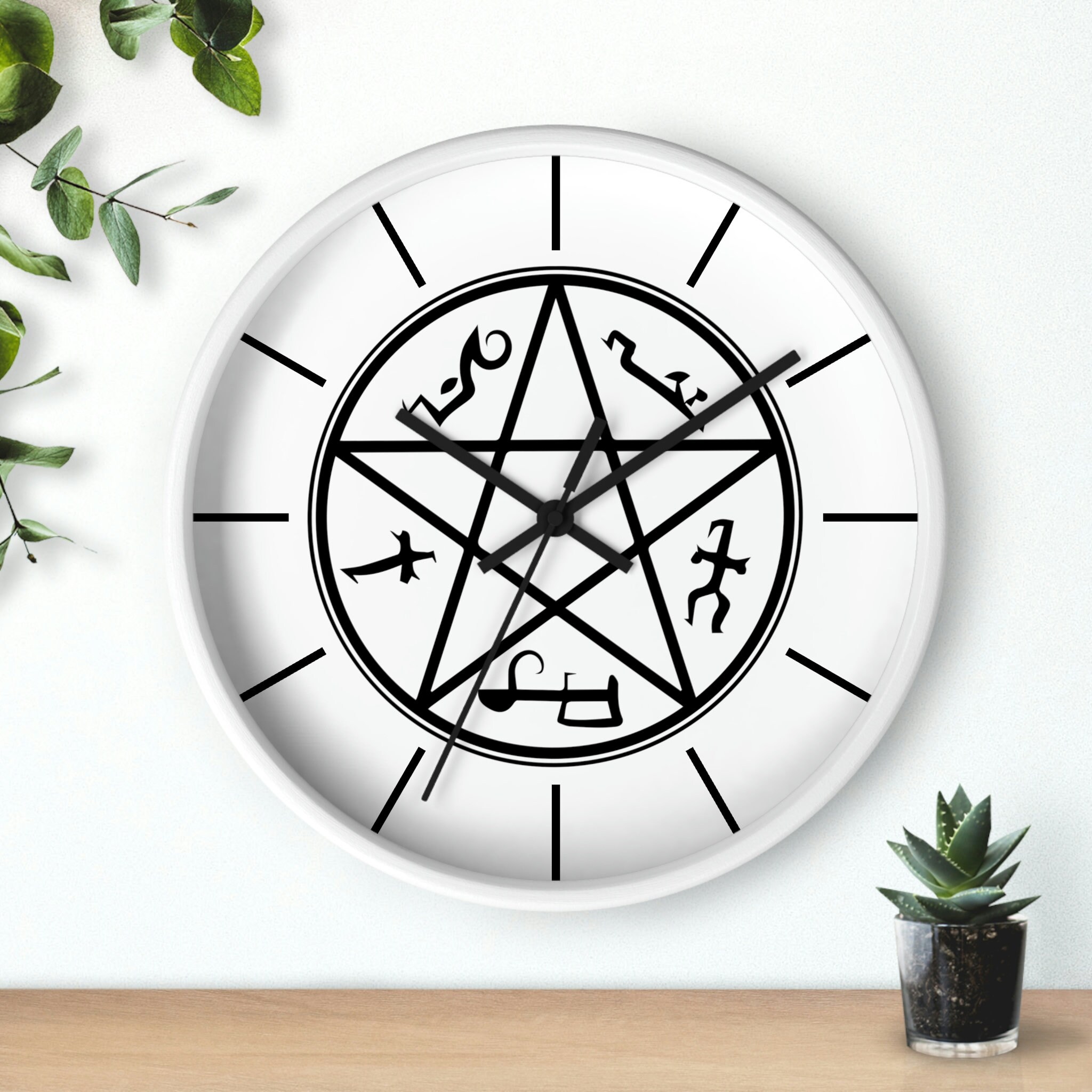 Supernatural Devil's Trap Symbol Wall Clock Winchesters Ghosts Demons ...