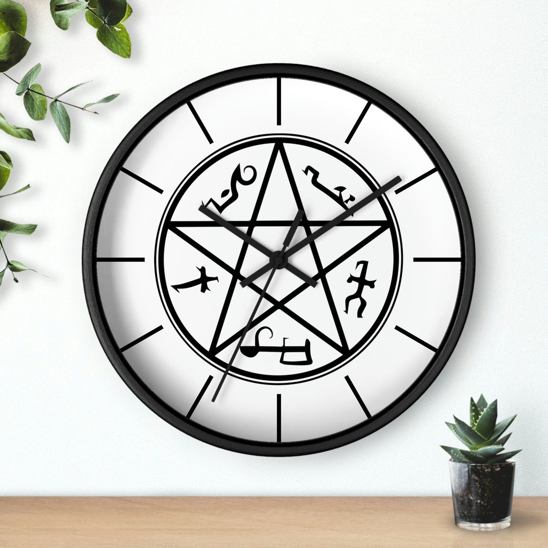 Supernatural Devil's Trap Symbol Wall Clock Winchesters Ghosts Demons ...