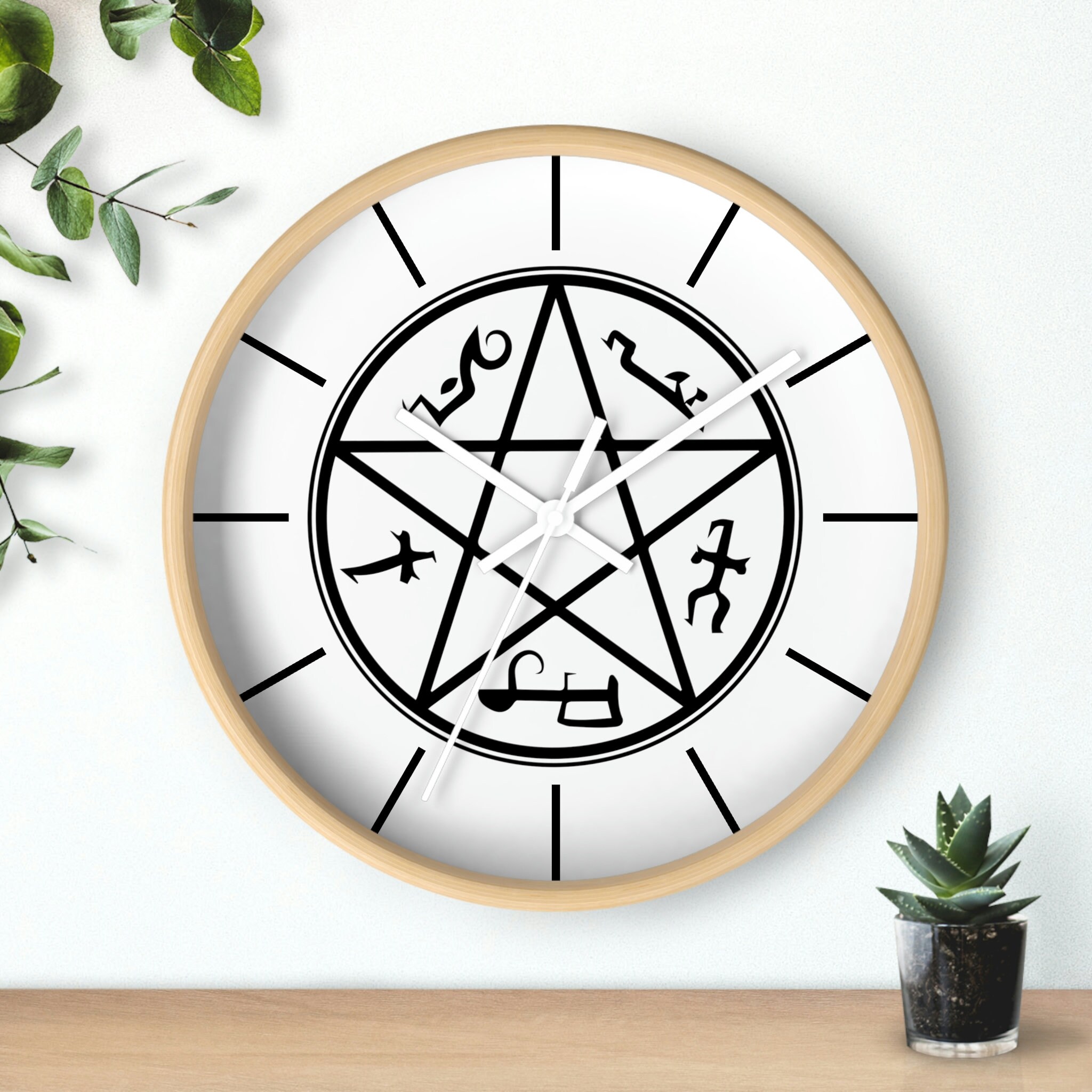 Supernatural Devil's Trap Symbol Wall Clock Winchesters Ghosts Demons ...