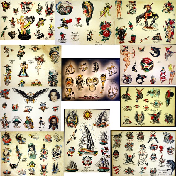 Traditional Tattoo Flash - Etsy